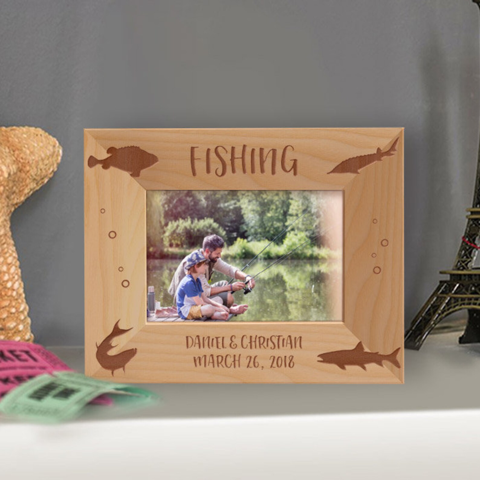 Fishing Picture Frame Personalized Picture Frame Fishing | Etsy
