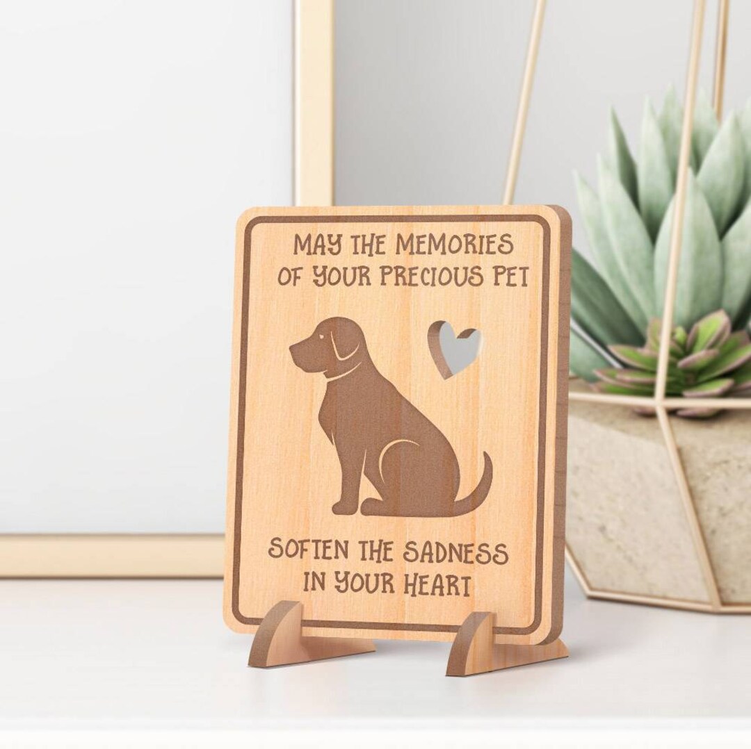 Personalized Pet Memorial Card, Customized Loss of Pet Card, Engraved ...