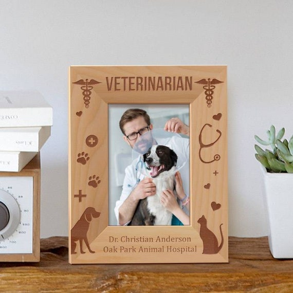 Veterinarian Gift Ideas Personalized Picture Frame Engraved | Etsy