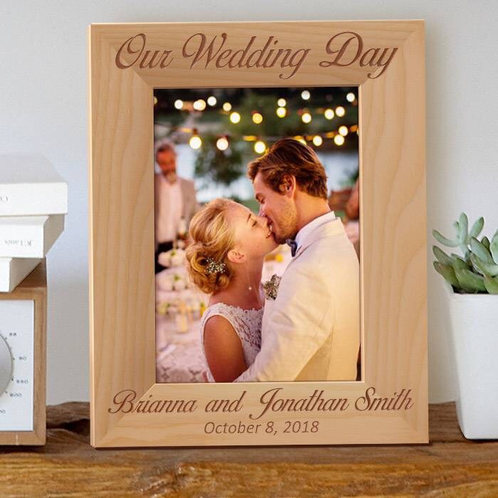 Our Wedding Day Picture Frame, Personalized Photo Frame, Wedding ...