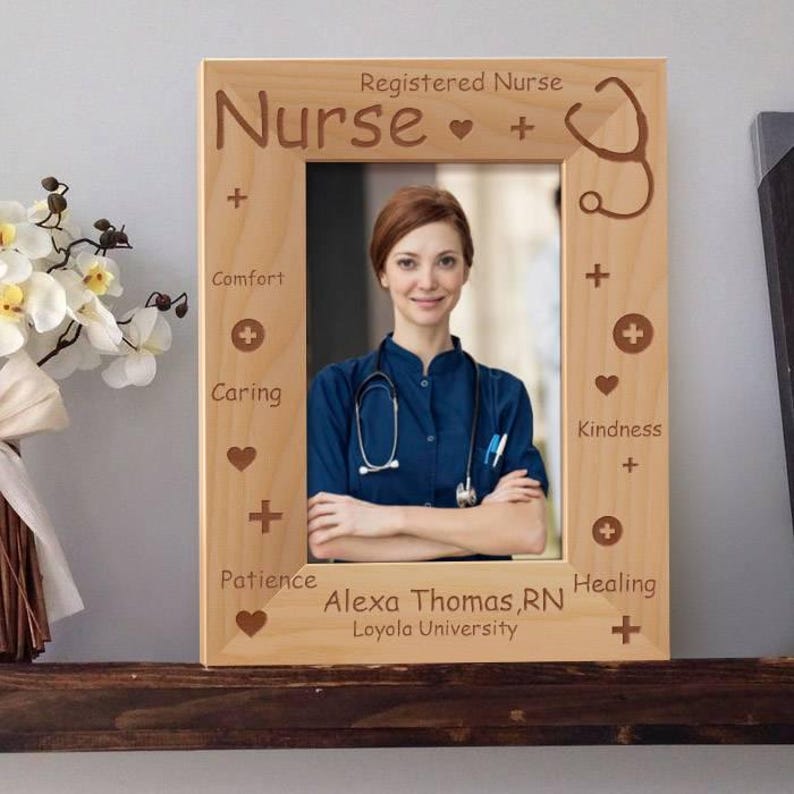 Custom Nurse Picture Frame, Personalized Registered Nurse Picture Frame ...