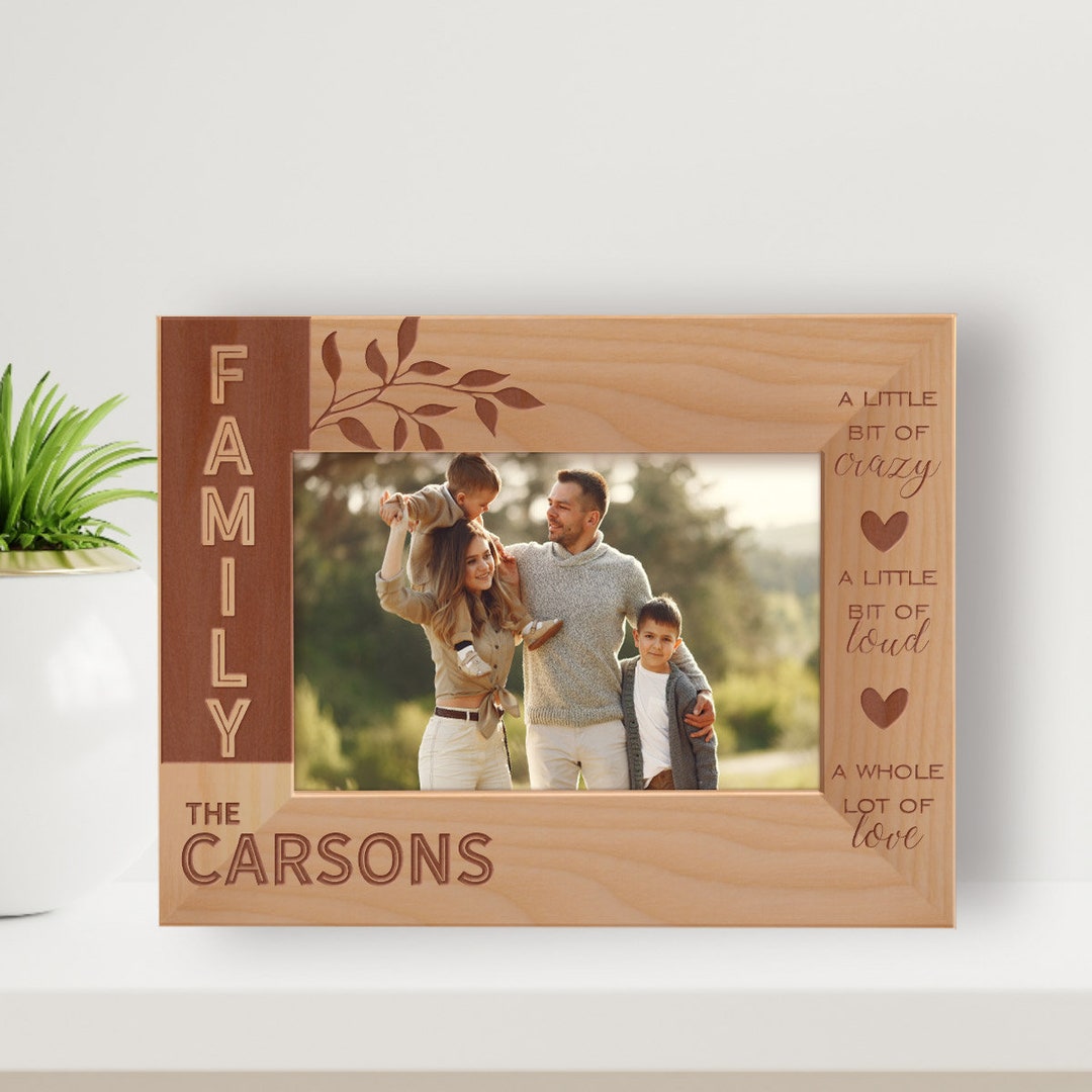 Customized Family Frame, Beautiful Family Photo Frame, Engraved Family ...