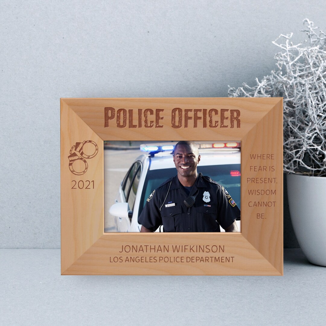 Custom Police Officer Photo Frame, Personalized Photo Frame, Wooden ...