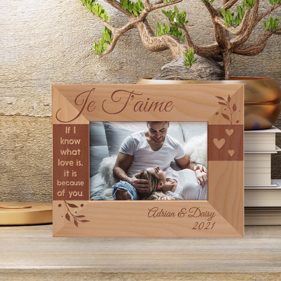 Personalized Lovers Photo Frame, Custom Family Picture Frame, Wooden ...