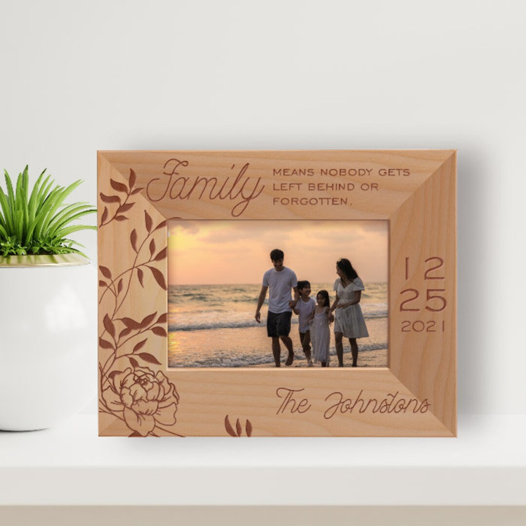 Customized Frame for Family Photo, Personalized Wooden Frame, Perfect ...