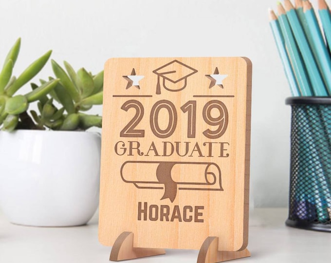 Personalized Graduation Gift Card, Grad Gifts for Him, Graduation Wood ...