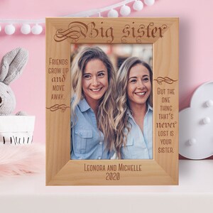 Custom Big Sister Picture Frame, Personalized Gift Picture Frame ...