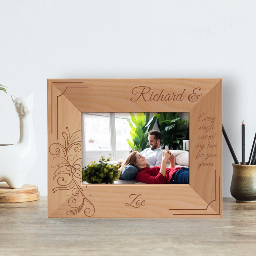 Every Single Second My Love for You Grows Personalized Wooden Frame - Etsy