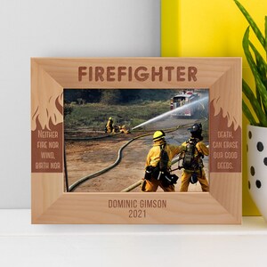 Custom Firefighter Picture Frame, Personalized Firemen Picture Frame ...