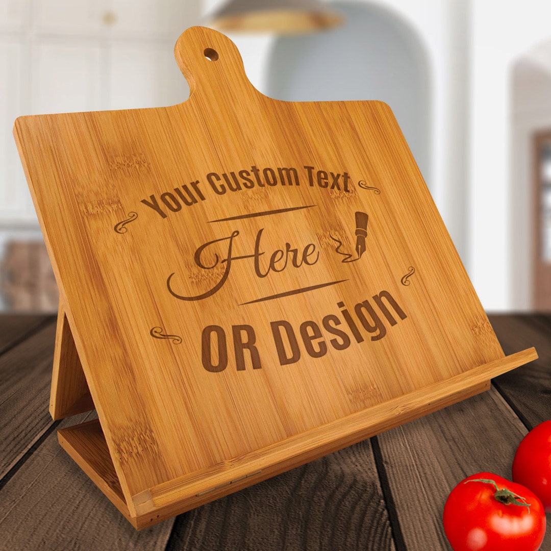 Personalized Cookbook Holder, Custom Wooden Cookbook Easel, Custom Made ...