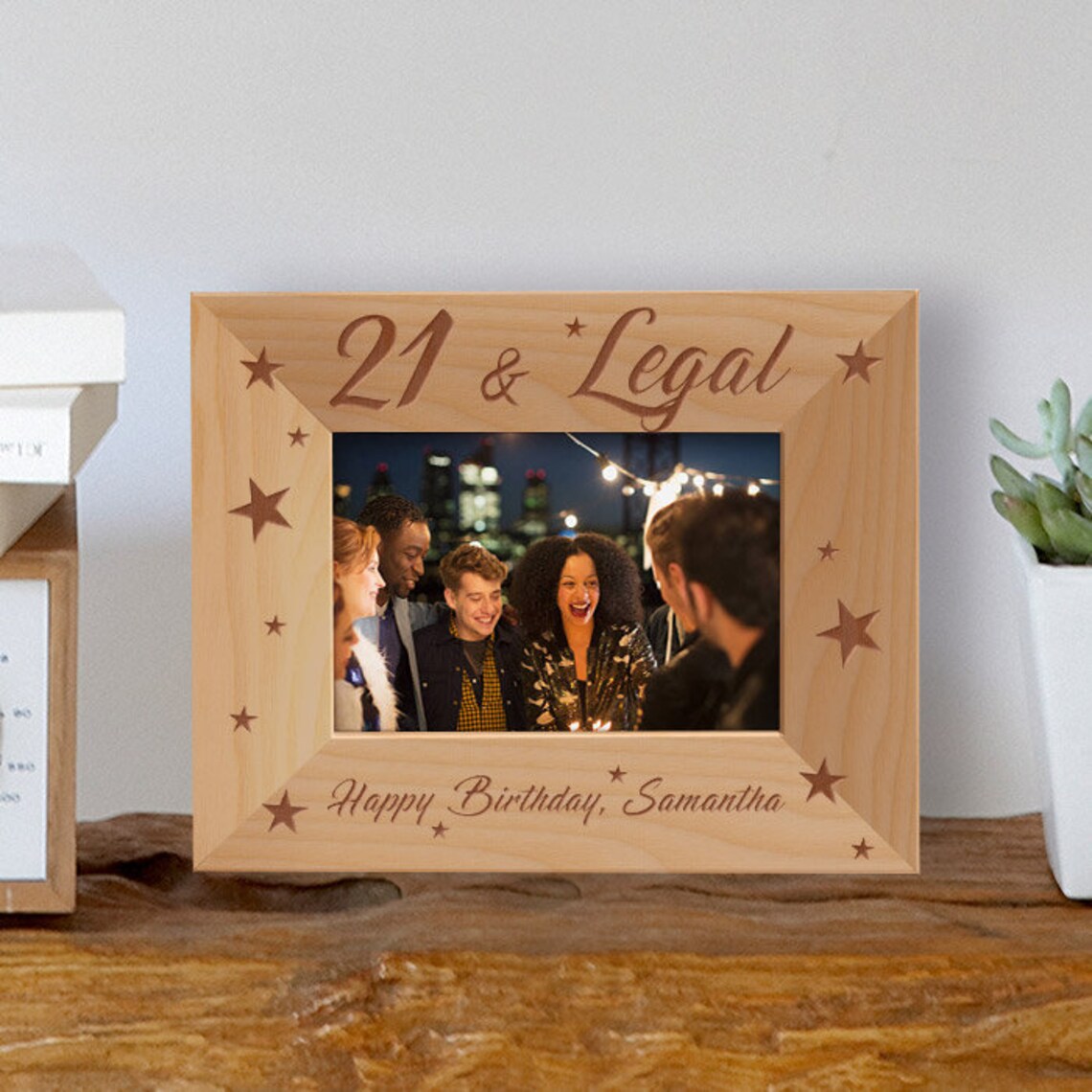 21 and Legal Picture Frame, 21st Birthday Picture Frame, Personalized ...