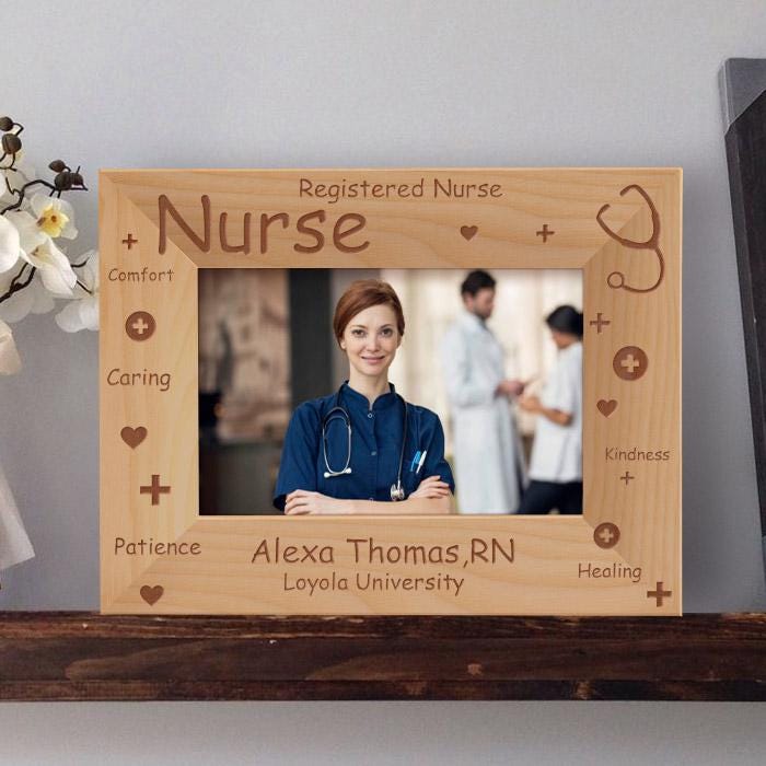 Custom Nurse Picture Frame, Personalized Registered Nurse Picture Frame ...