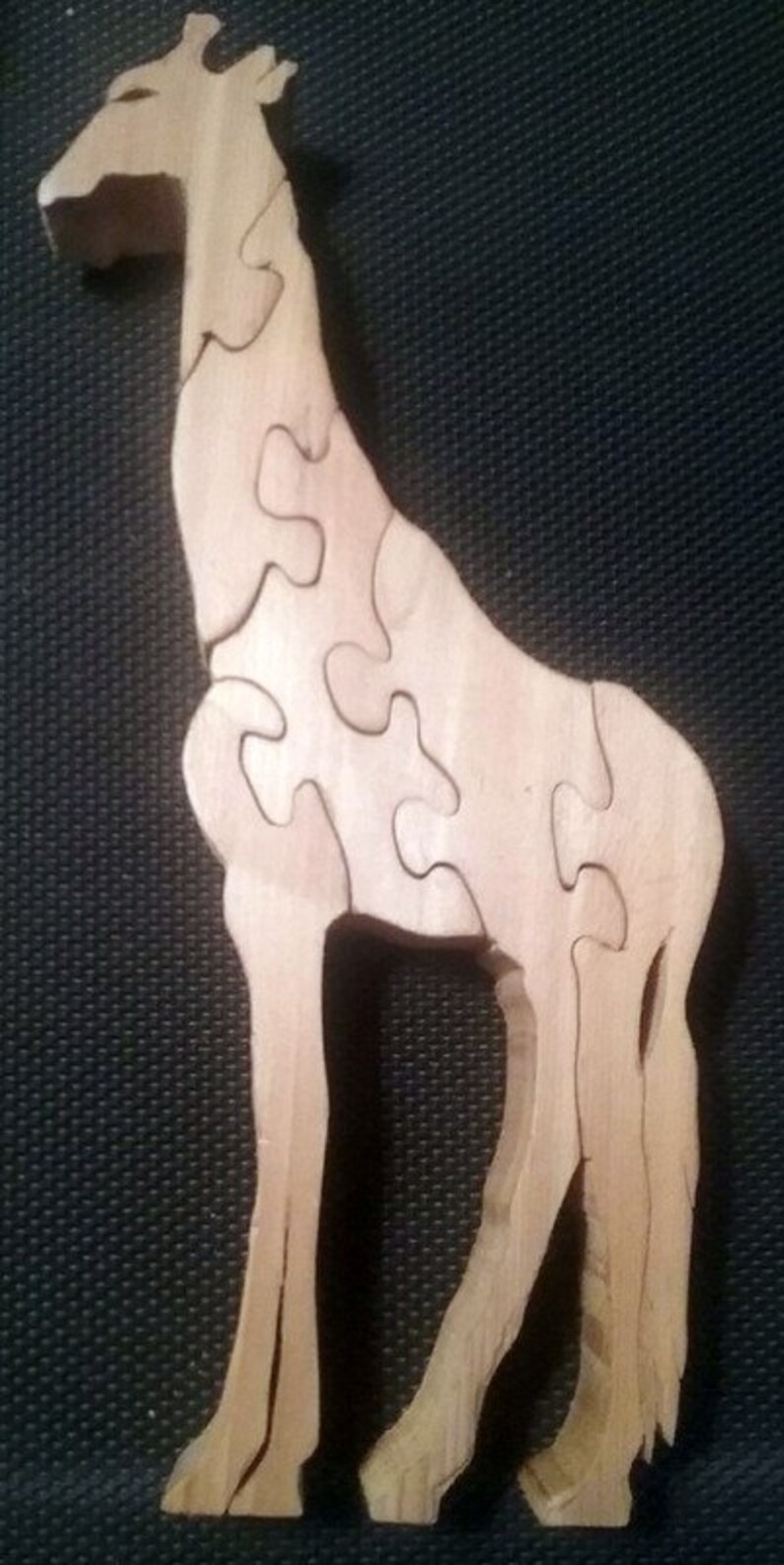 Giraffe Wood Puzzle, Recycled Wood, Toy, Wildlife, Animals, - Etsy