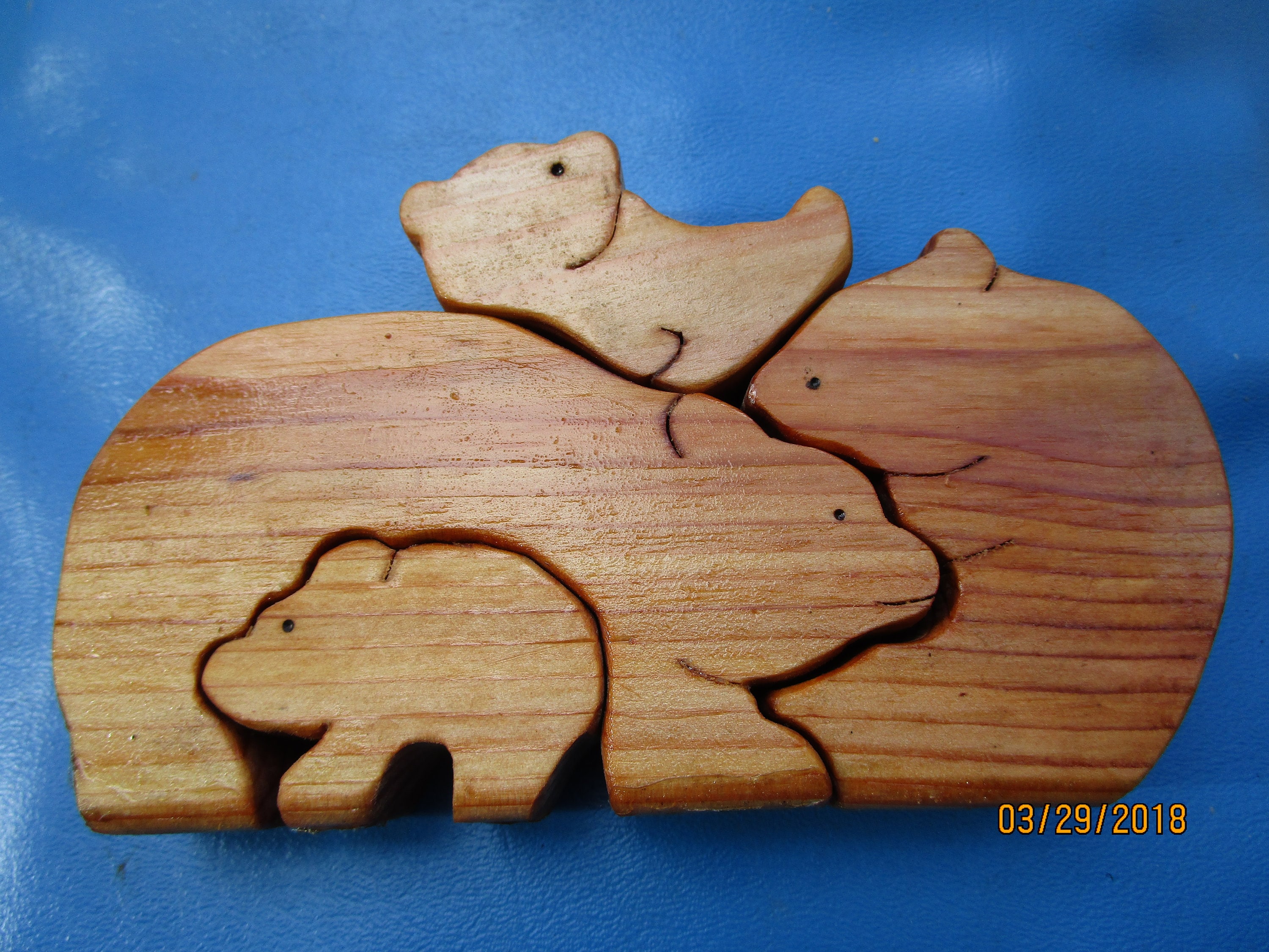 Bear Family Wooden Puzzle - Etsy