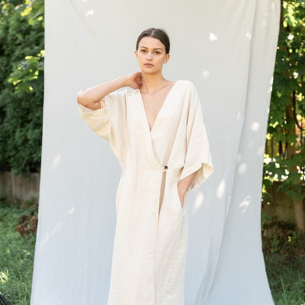Linen Robe - Etsy