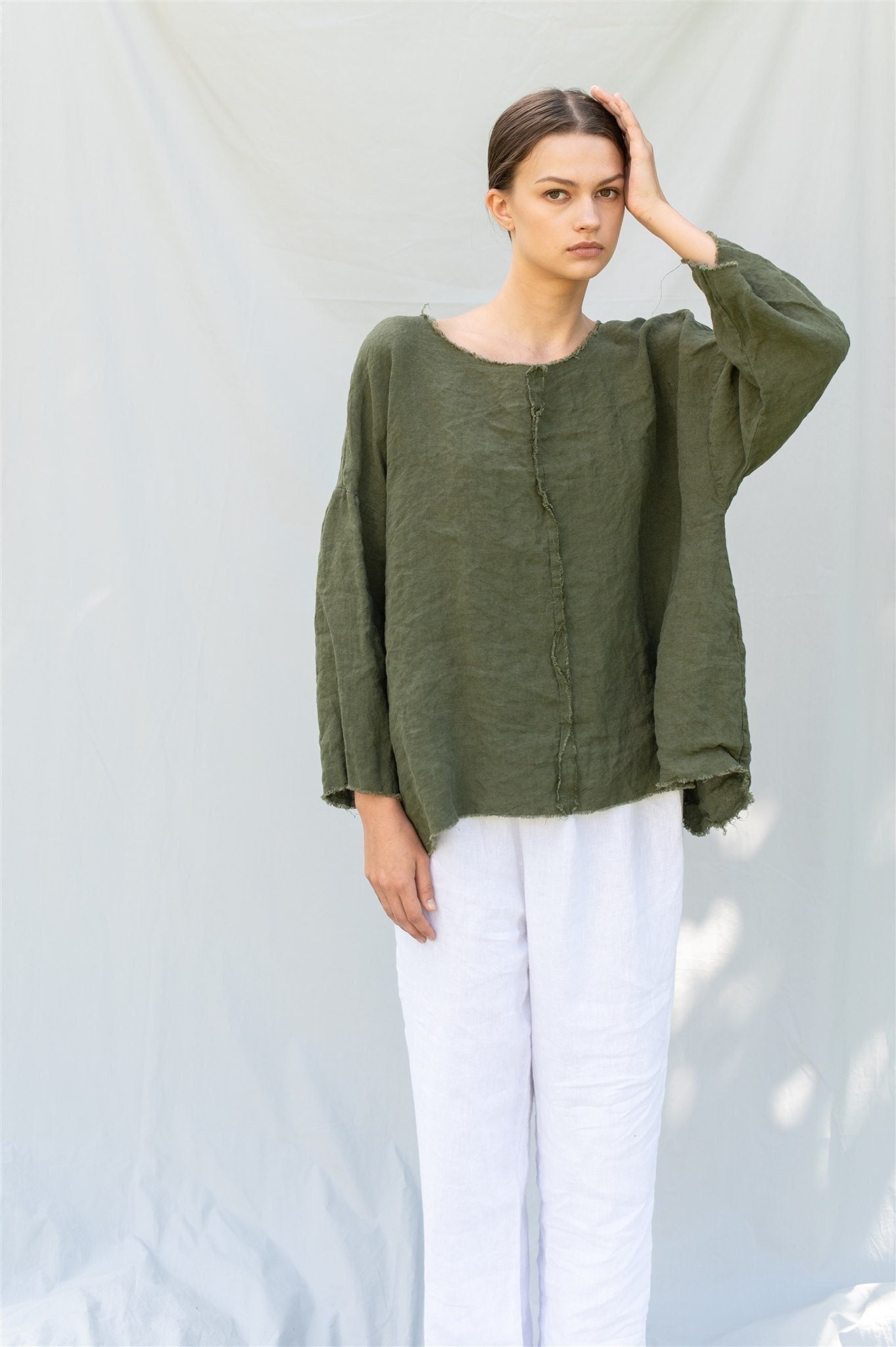 Linen Shirt Sydney Linen Shirt for Women 3/4 Sleeve Shirt - Etsy