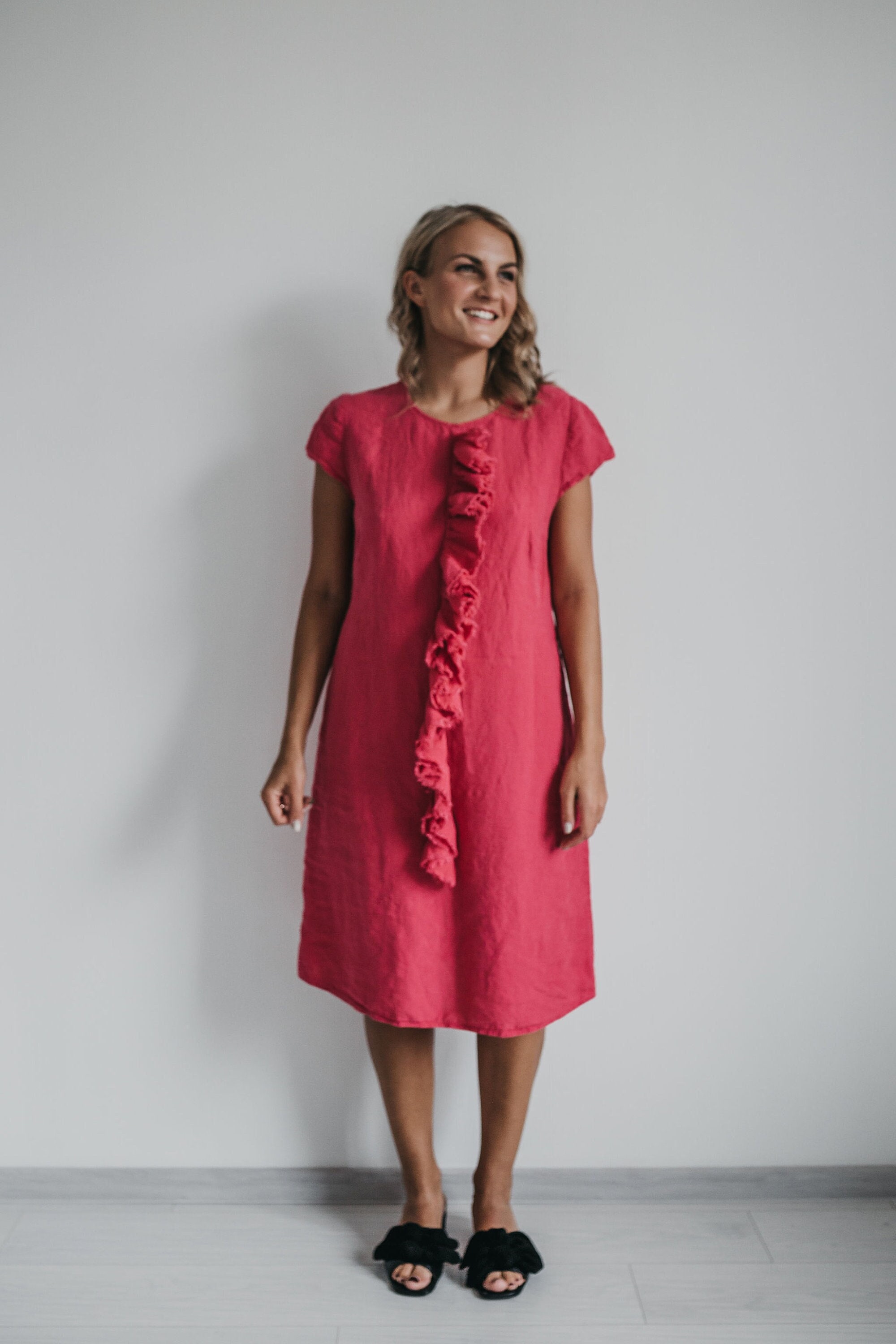 Linen Dress AGATHA. Linen Tunic Dress. Linen Clothing for - Etsy Canada