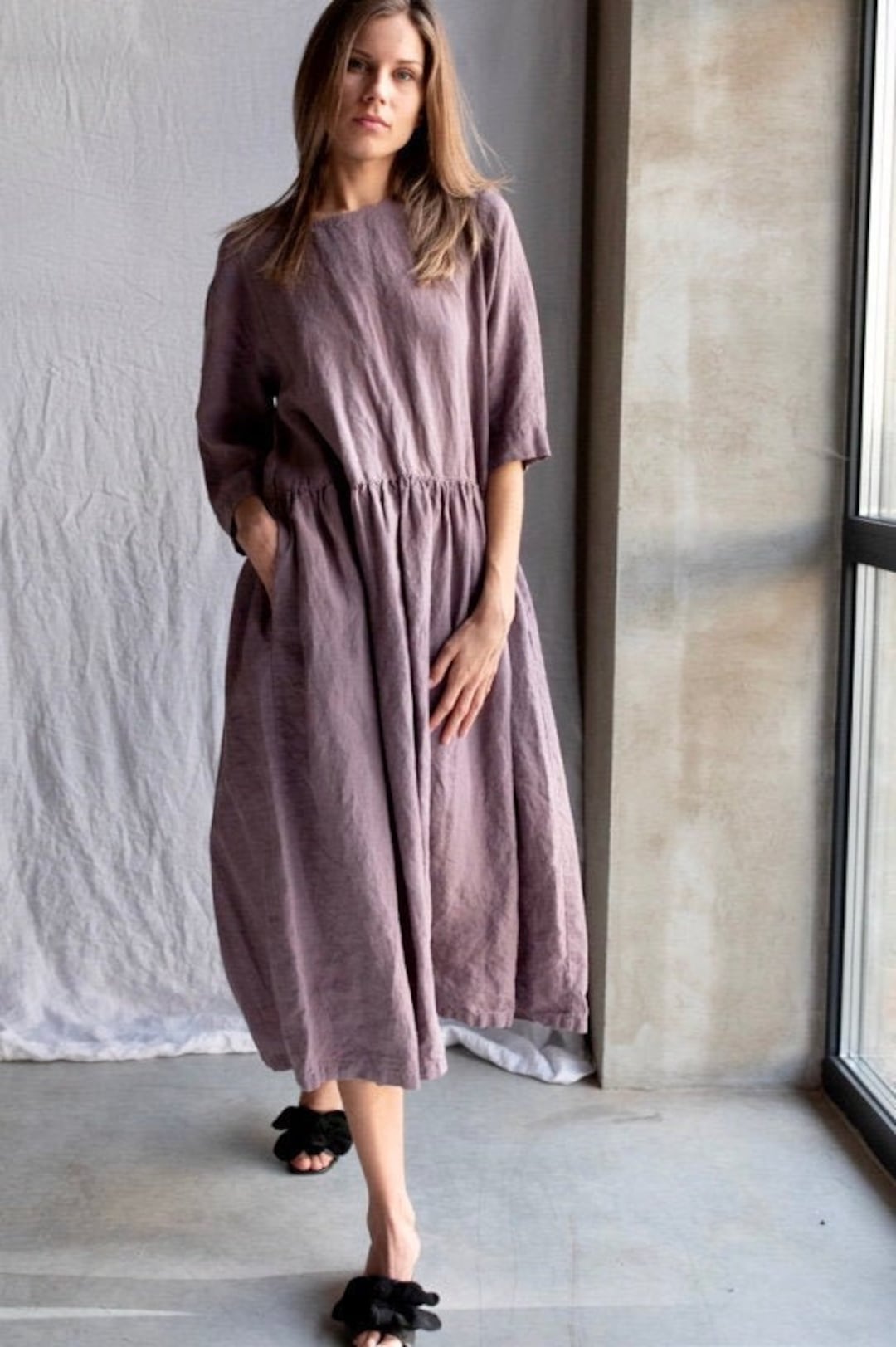 Linen Dress RITA, Maxi Linen Dress, Long Linen Summer Dress - Etsy