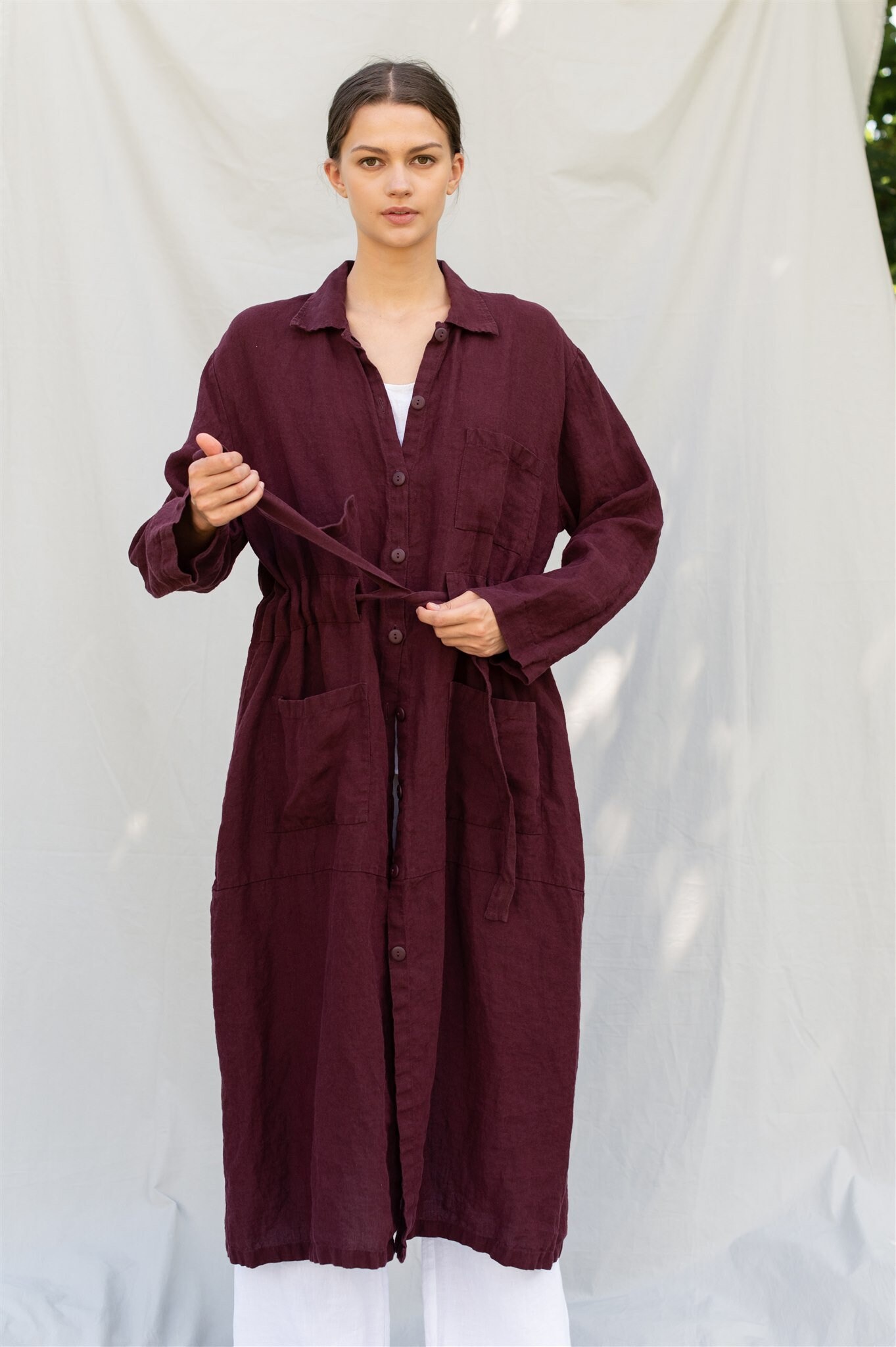 Linen Jacket LAURA . Full Length Jacket. Linen Coat. Loose Fit - Etsy