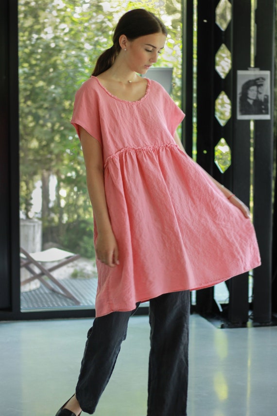 Linen Dress LOLA Linen Tunic Dress for Women Linen Tunic - Etsy