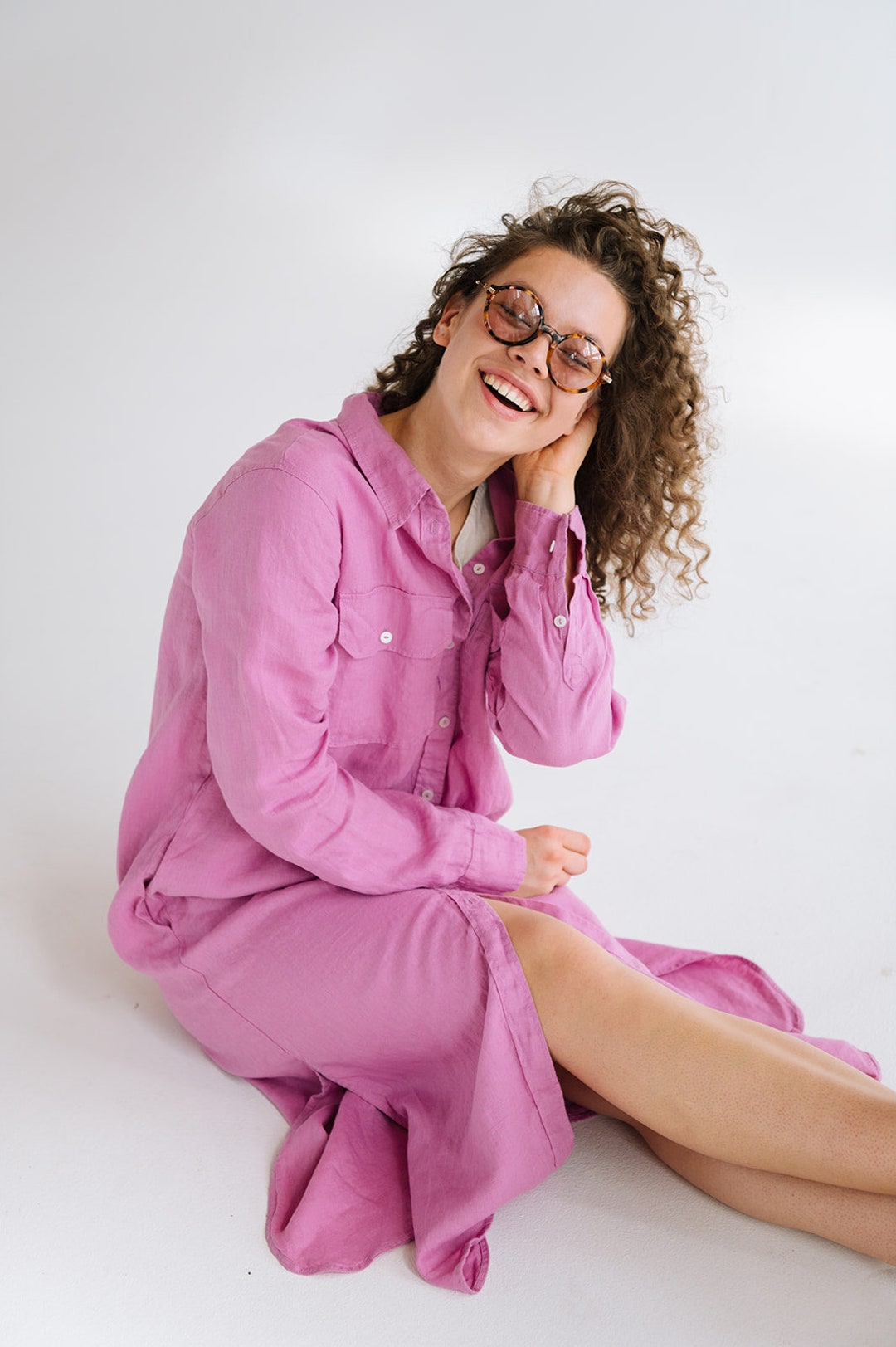 Linen Shirt Dress JEEP, Linen Tunic Dress, Linen Clothing for Women - Etsy