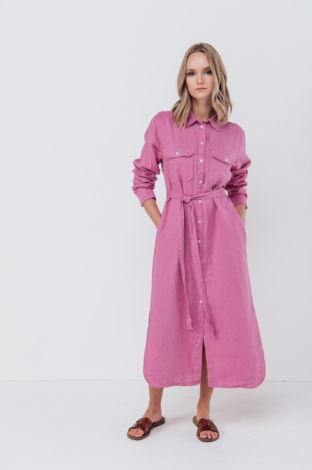 Linen Shirt Dress JEEP, Linen Tunic Dress, Linen Clothing for Women - Etsy