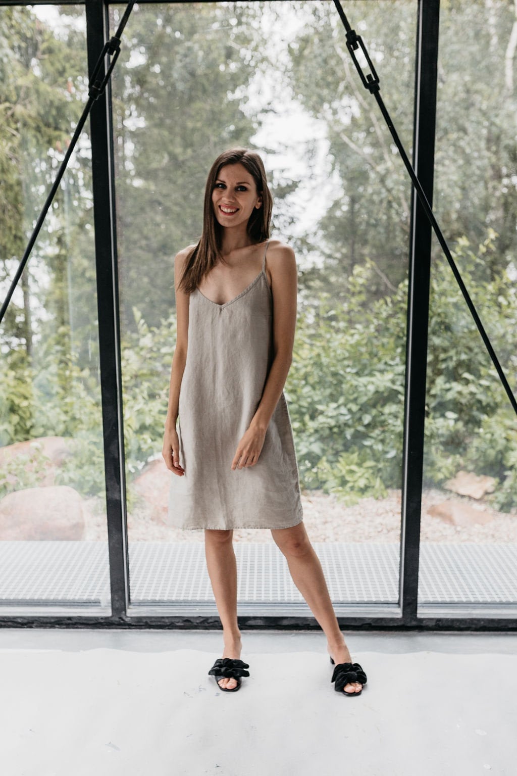 Linen Dress KAY , Linen Slip Dress, Linen Tunic Dress. Short Linen ...