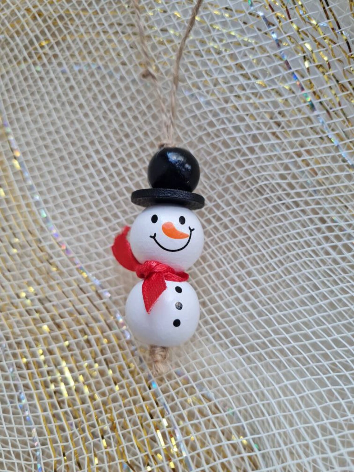 Make Your Own Beaded Snowman Kit, Diy Christmas Decoration Kit, Gift ...