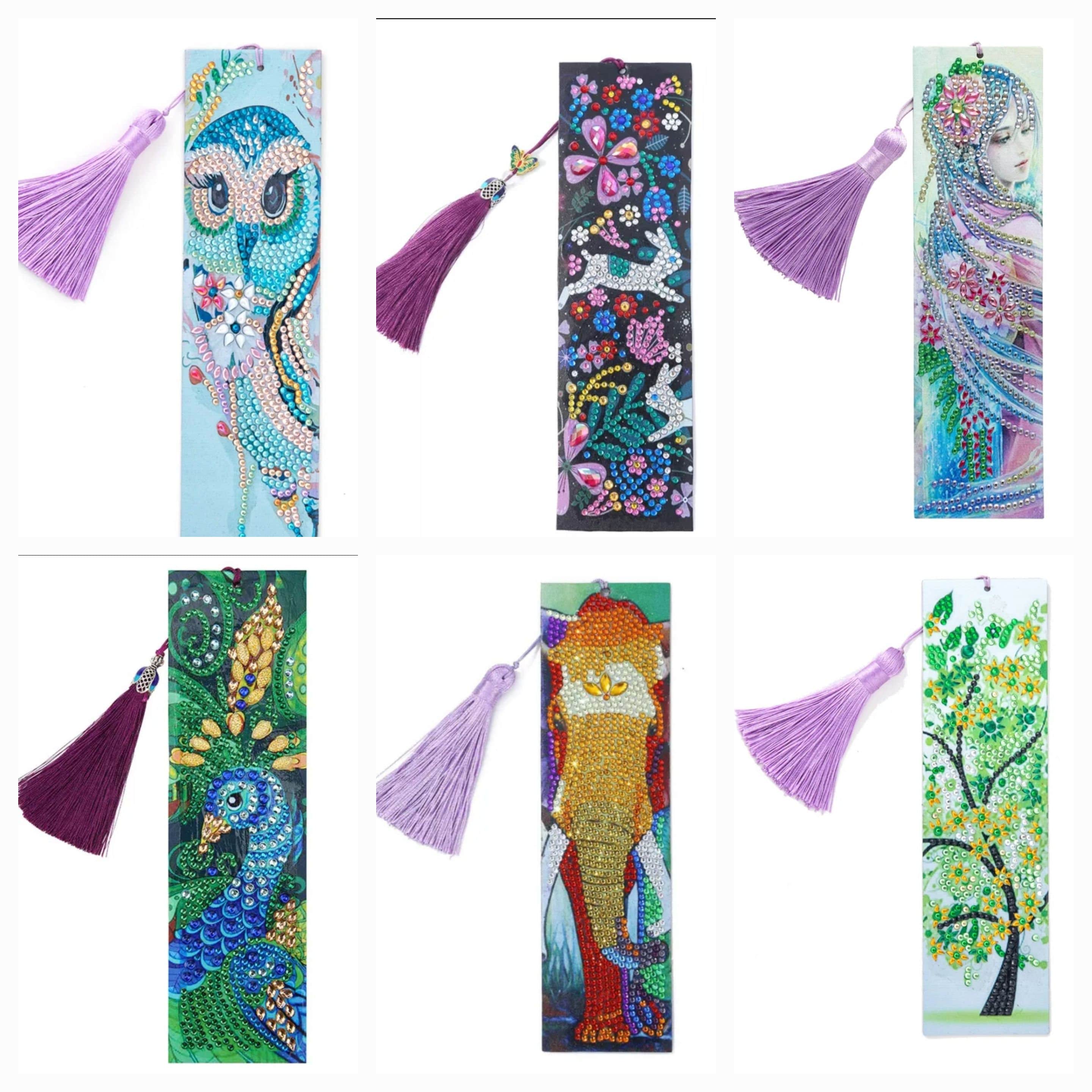 Diamond Painting Bookmark Kits, Diamond Painting Faux Leather Bookmarks ...