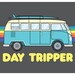 Day Tripper Camper Van Retro Rainbow Art Print Available in A4 or A3 ...