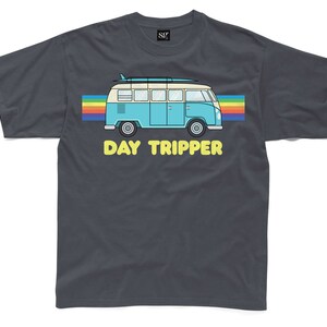 Day Tripper Camper Van Kids T-shirt Available in Dark Grey or Yellow - Etsy