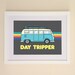 Day Tripper Camper Van Retro Rainbow Art Print Available in A4 or A3 ...