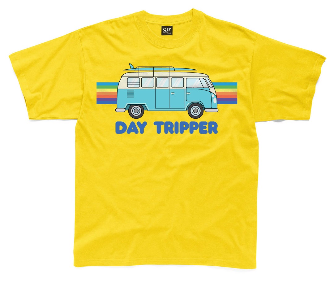 Day Tripper Camper Van Kids T-shirt Available in Dark Grey or Yellow - Etsy