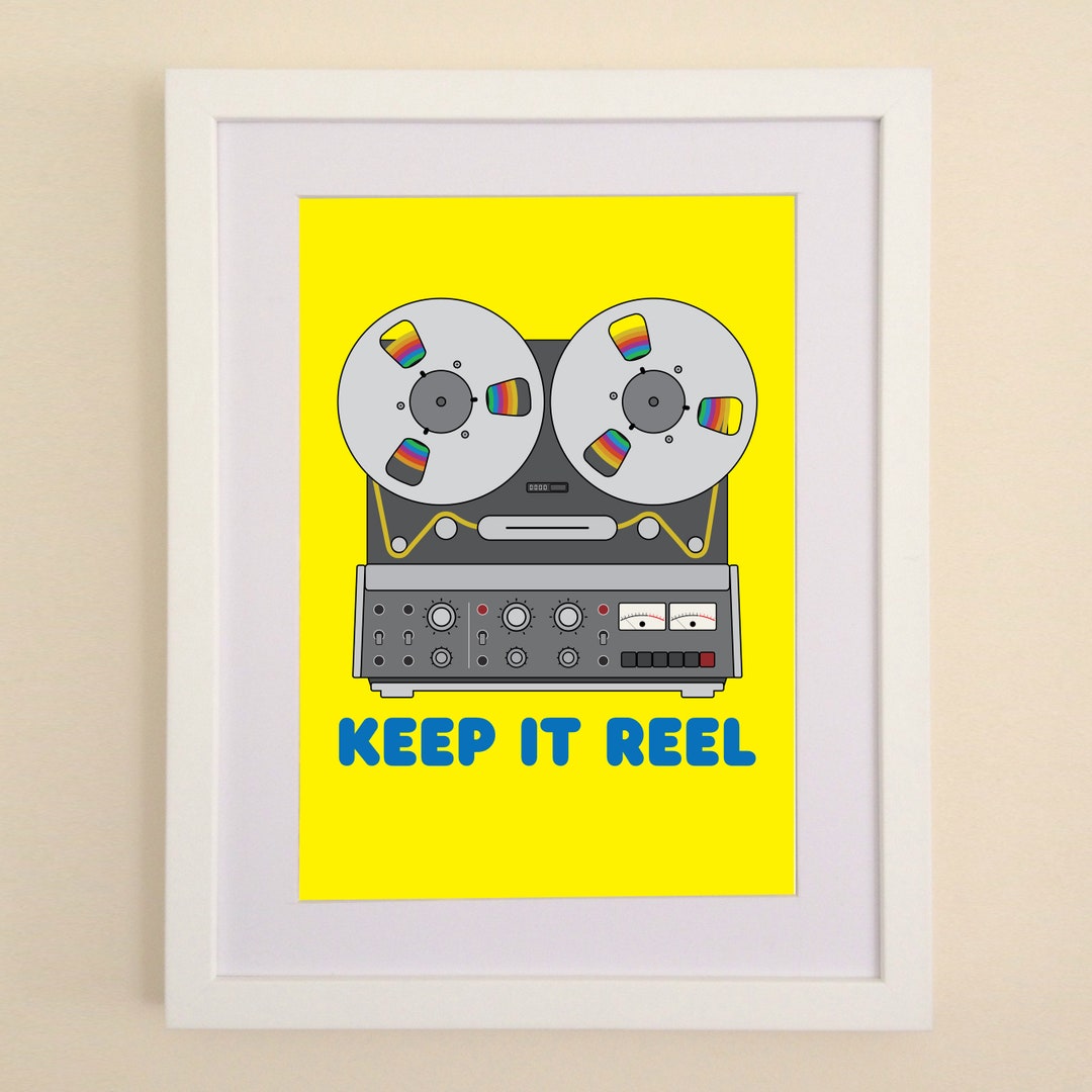 Keep It Reel Yellow A4 or A3 Print - Etsy