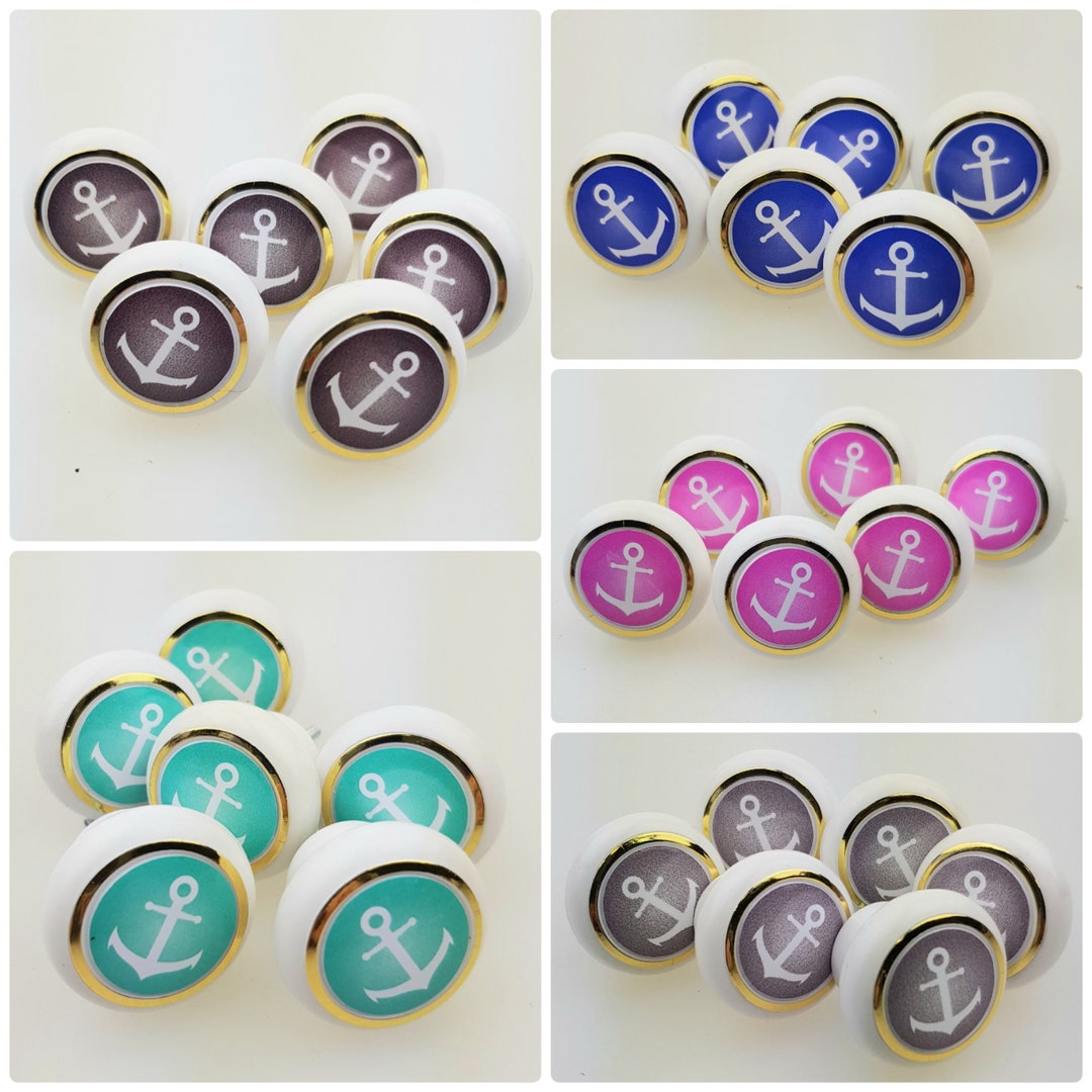 Set of 6 Small Furniture Buttons Plastic Furniture Handles Furniture ...