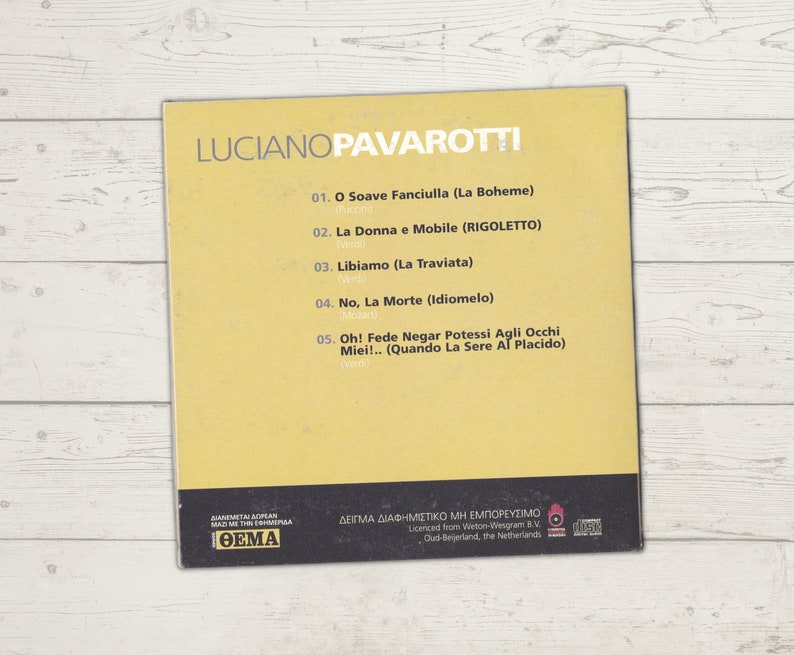 Luciano Pavarotti CD, Best Italian Operatic Tenor, Classic Opera Famous ...