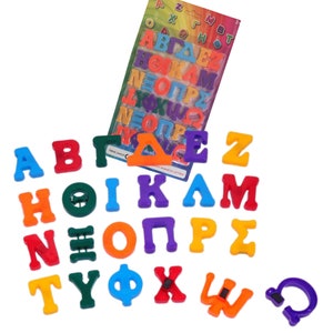 Greek ABC Magnetic Letters, Kids Learning Greek Alphabet, 36pc ...