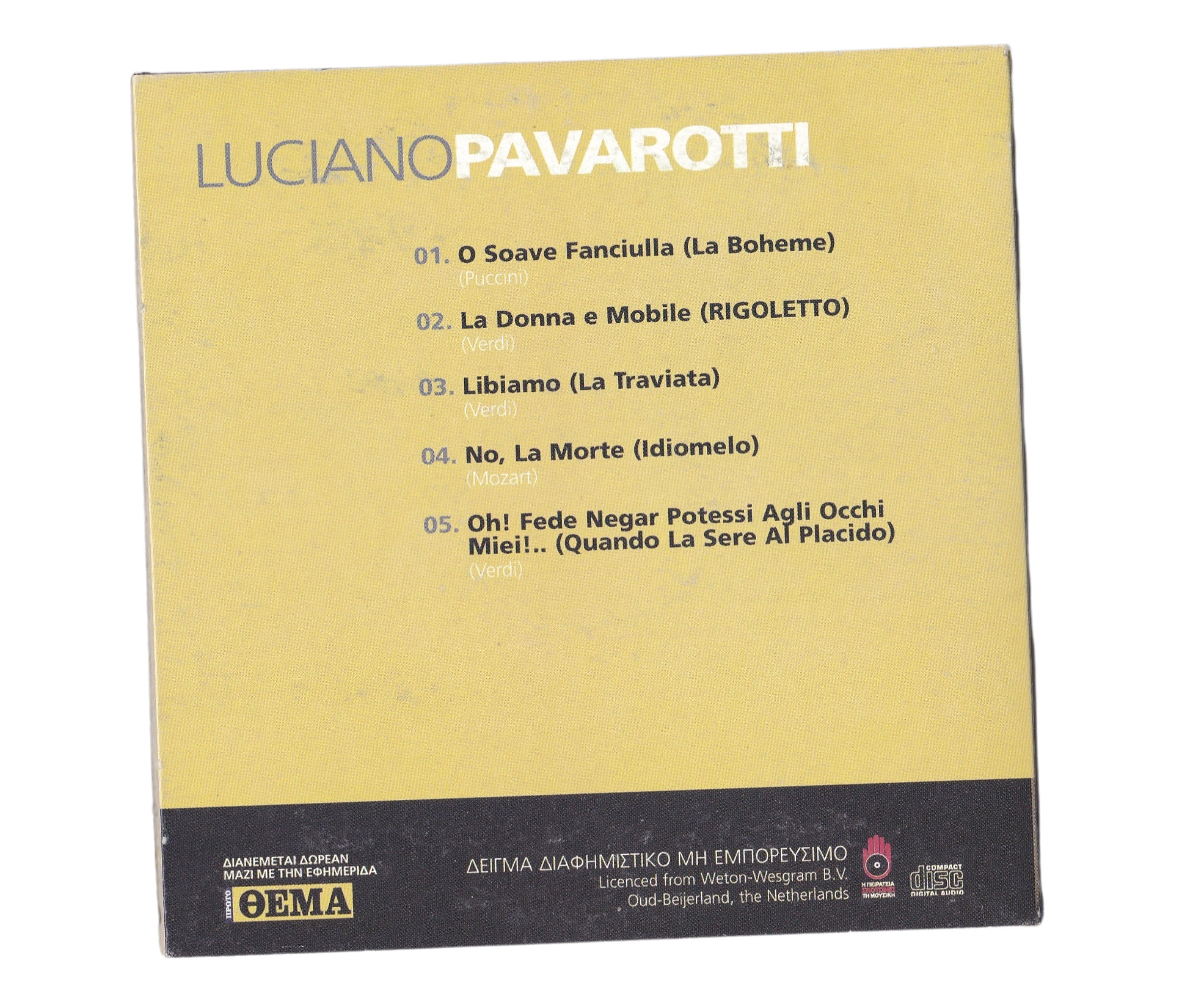 Luciano Pavarotti CD, Best Italian Operatic Tenor, Classic Opera Famous ...