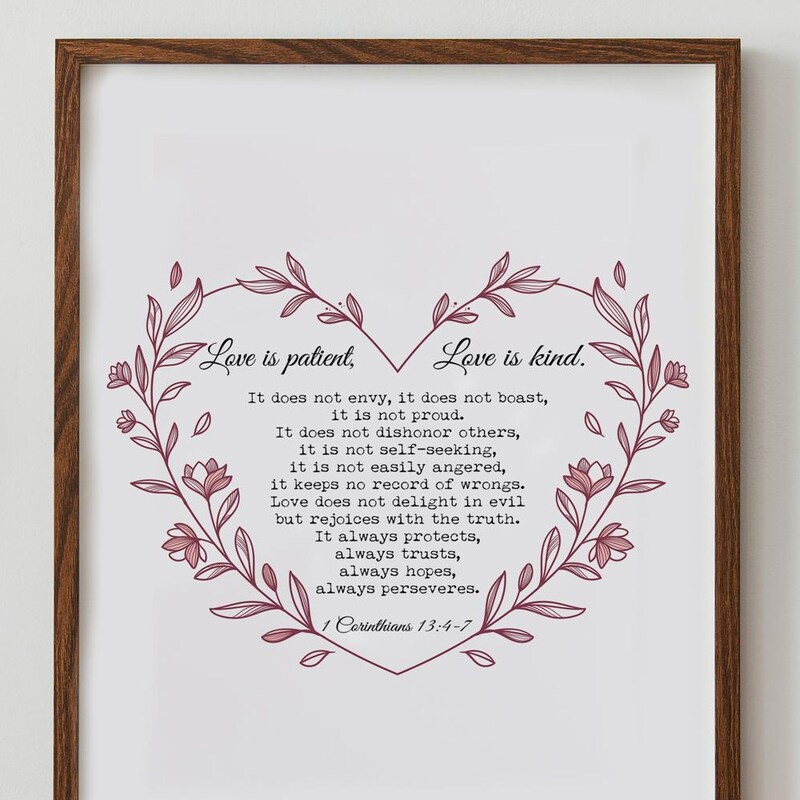 1 Corinthians 13 4 7 - Etsy