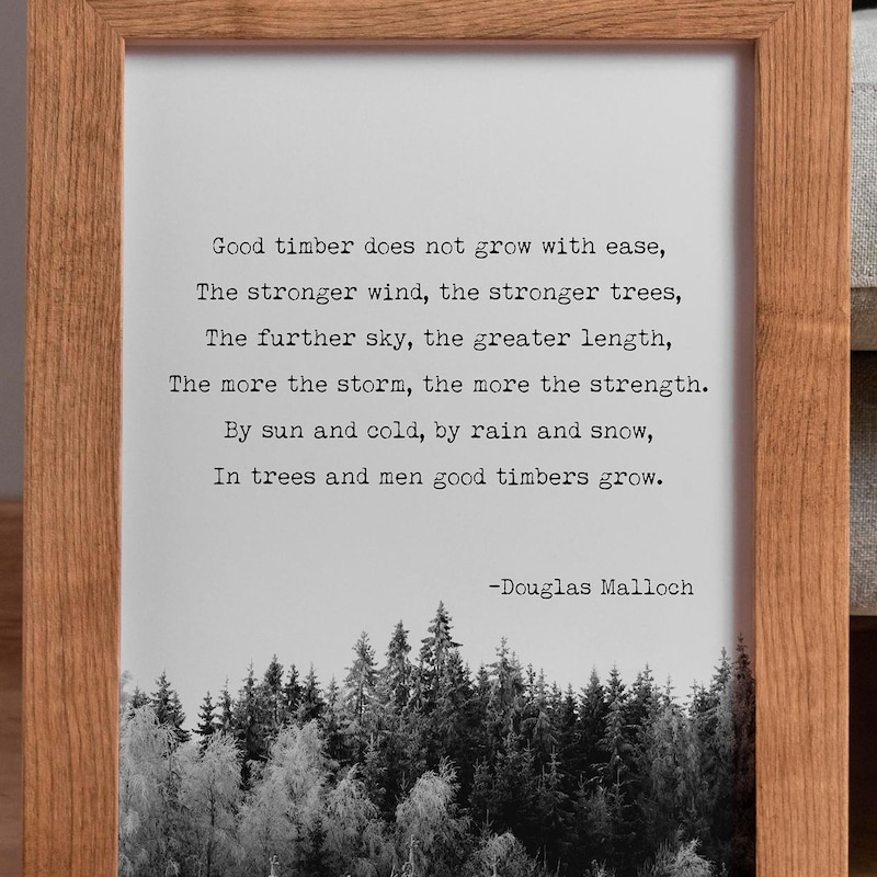 Good Timber Poem - Etsy
