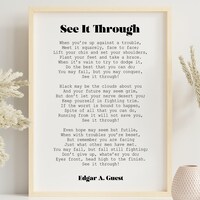 Edgar Albert Guest It Couldn't Be Done Poem Art Print - Etsy