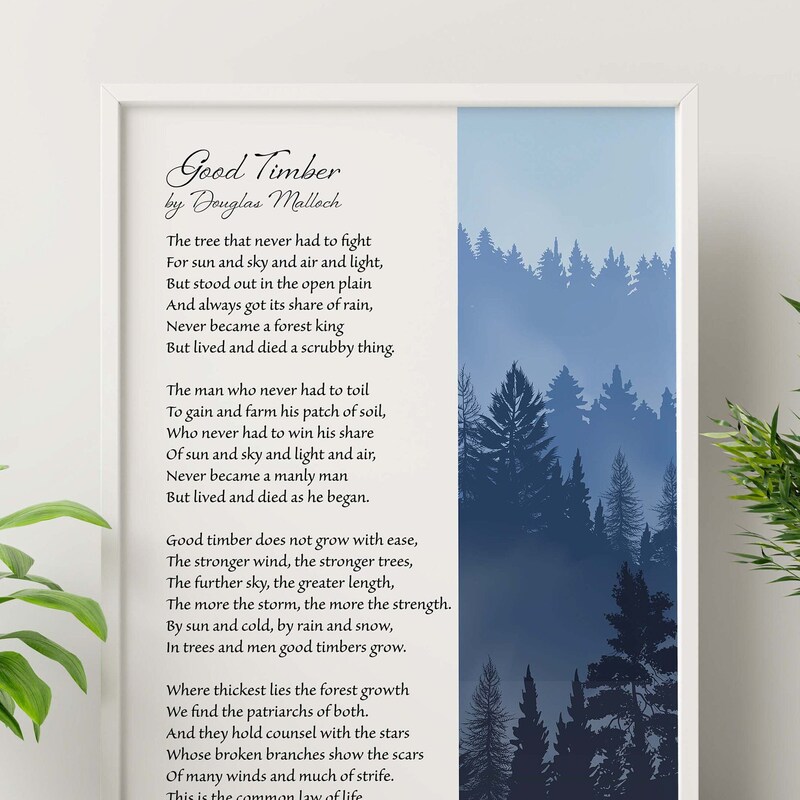 Good Timber Poem - Etsy