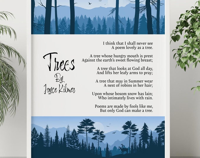 Trees Poem - Etsy