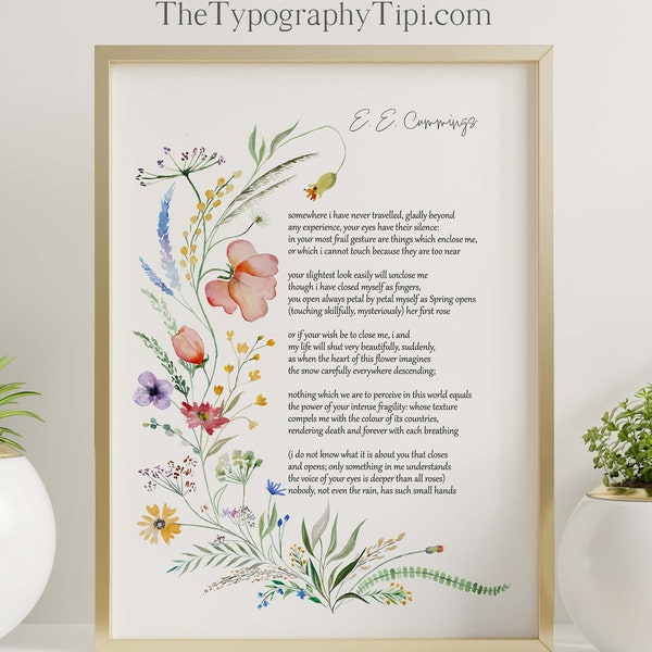 Ee Cummings Poem - Etsy