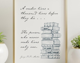 READING Quote Printable Book Lover Poster Reading Wall Art - Etsy