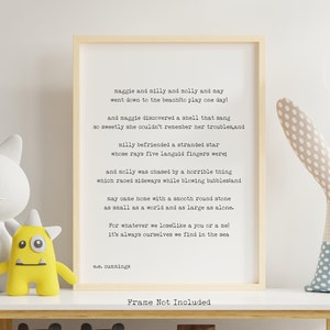 E.E. Cummings Poem Maggie and Milly and Molly and May Art Print Home ...