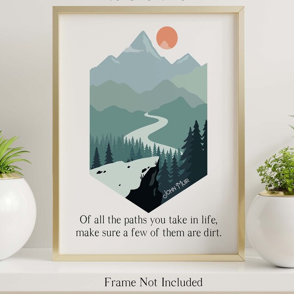 John Muir Quote Wall Art - Etsy