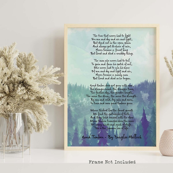 Good Timber Poem - Etsy