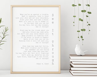 See It Through Poem - Etsy