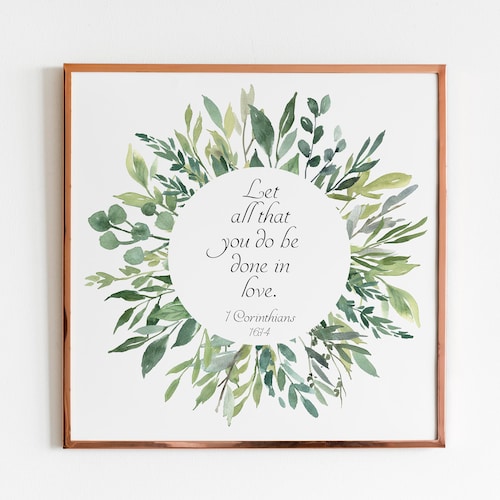 Let All That You Do Be Done in Love Sign Bible Verse Wall Art - Etsy
